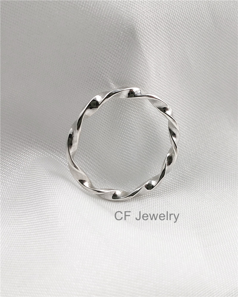 Twisted Ring Gold Or Rose Gold Stacking Ring Stackable Ring Twisted Ring Band Twist Ring Silver ...