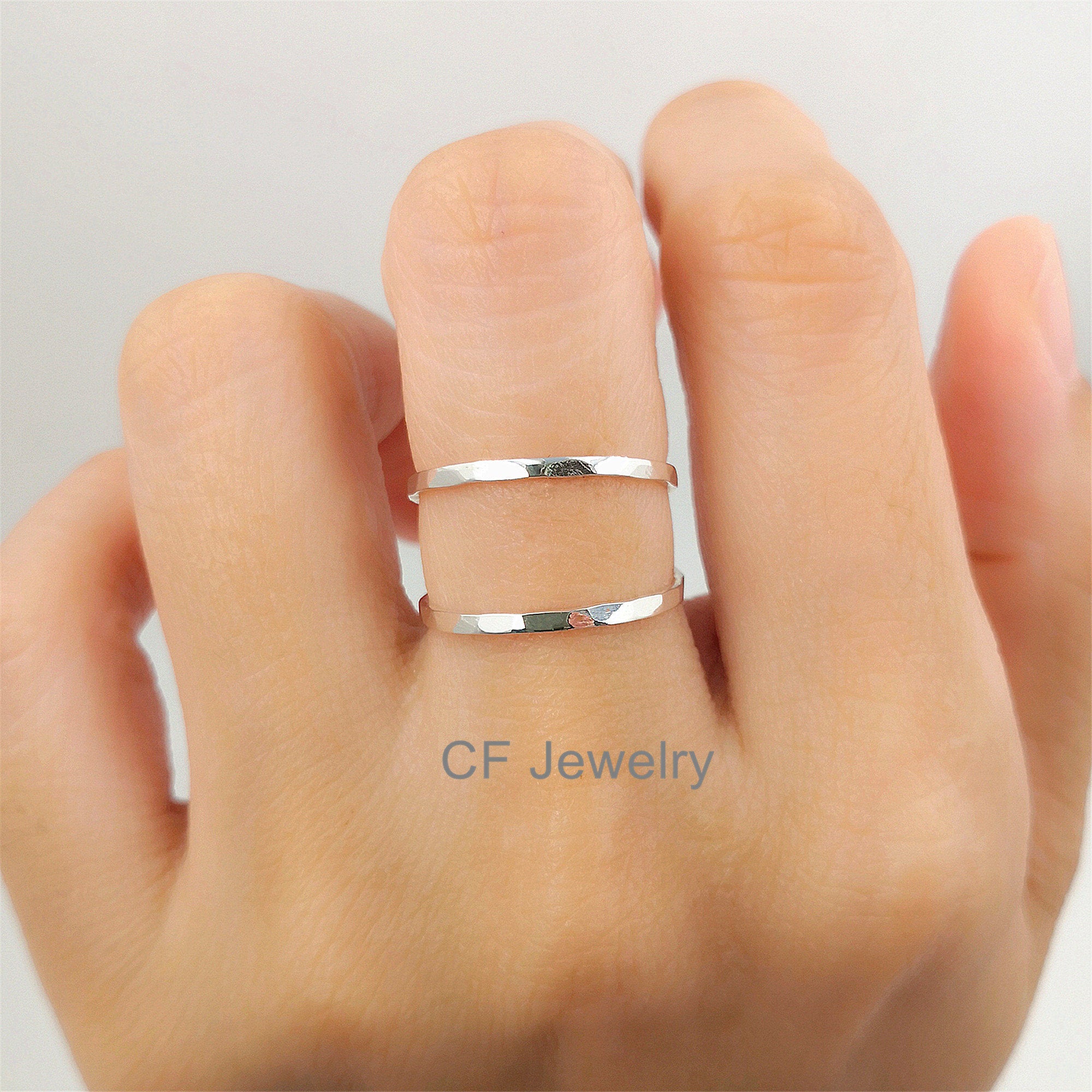 X Ring Sterling Silver Criss Cross Ring Double Band Ring Crossover Ring ...